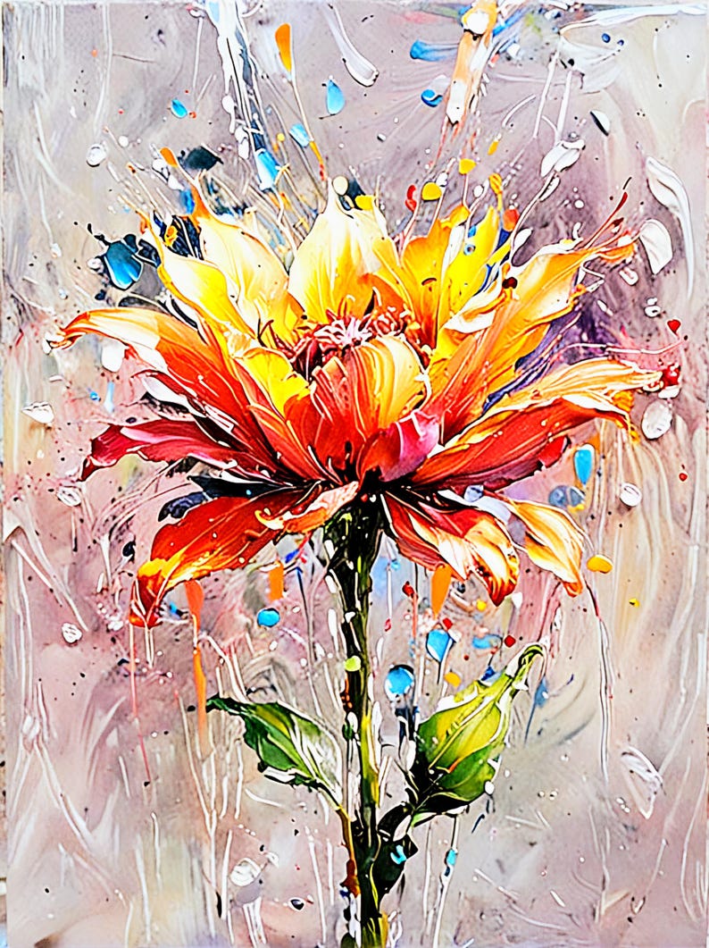 Ambrosia - Flower of the Gods V2 - A2 Poster Size Painting (45x60cm) - Etsy