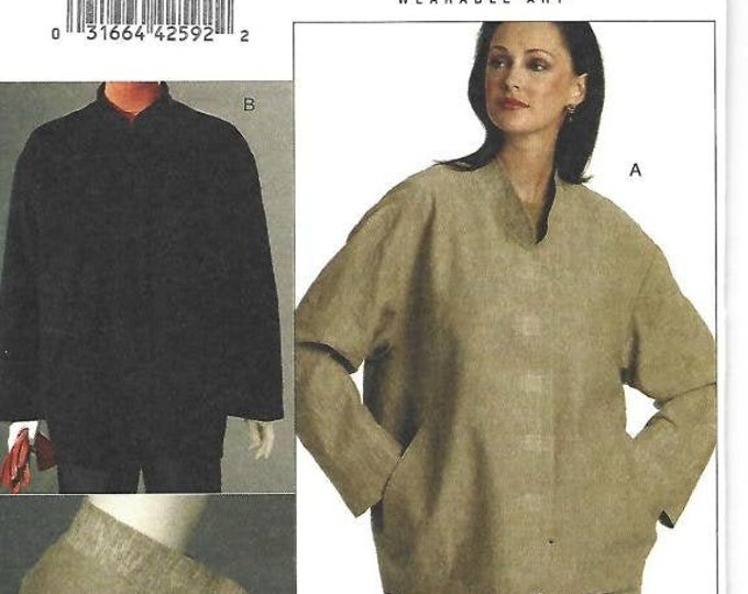 Marcy Tilton Misses' Loose-fitting Jacket Plus Size Vogue 8538 Sizes 14 ...
