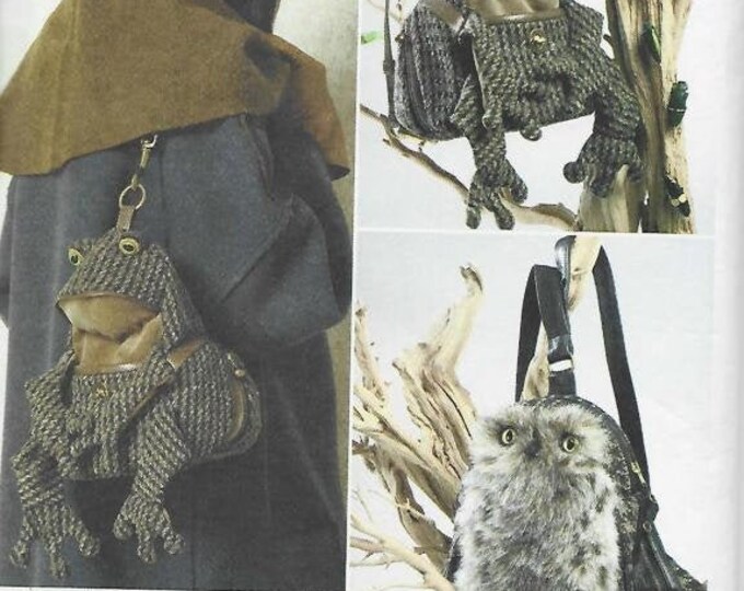 Linda Carr Owl Frog Bag Pattern Plush Stuffed Animal Purse Vogue 8942 ...