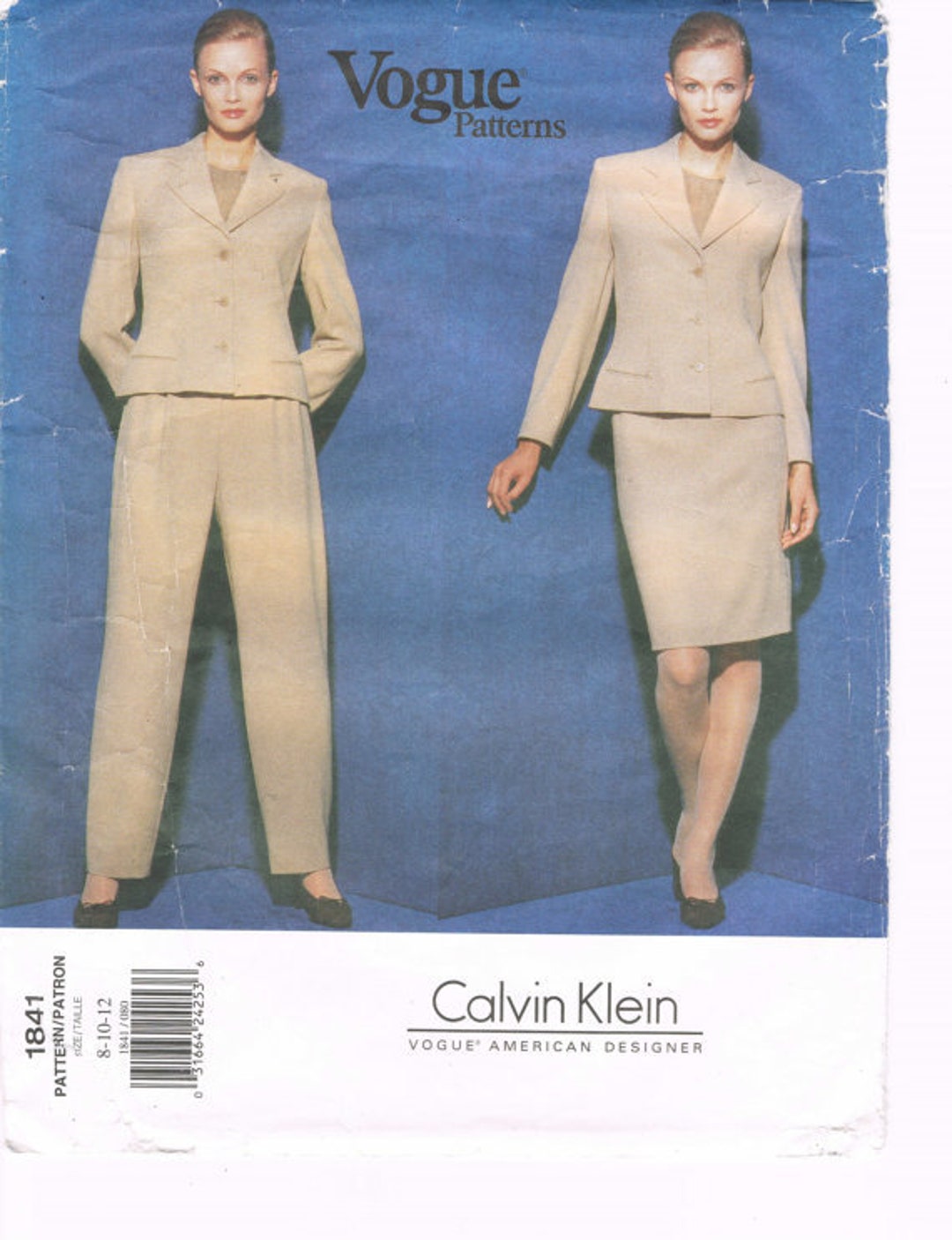 Vogue 1841 Uncut FF 1990s Calvin Klein Jacket Pants Skirt Women's Work ...