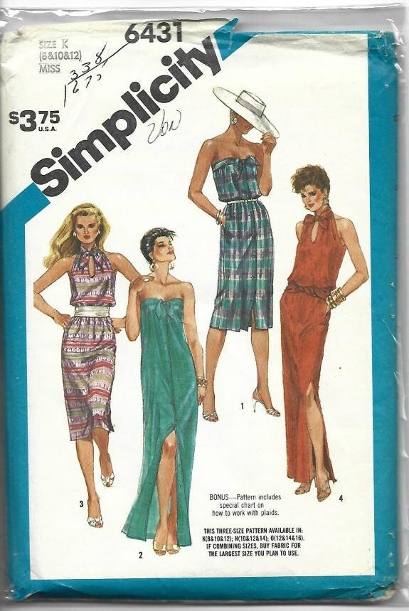 Halter Neck Dress Sewing Pattern - Etsy