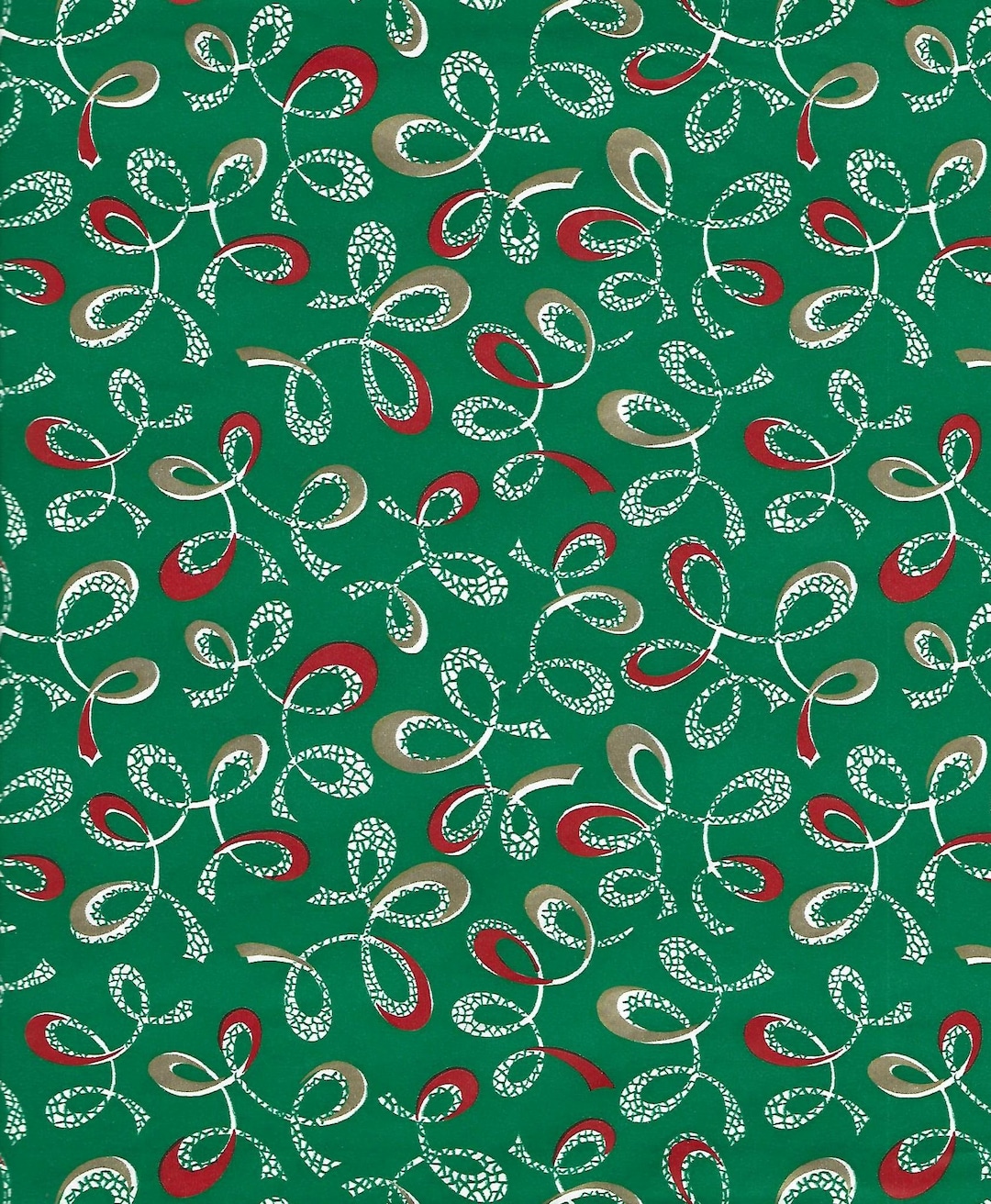 Vintage 1940s Christmas Wrapping Paper/tissue Paper Multi-colored ...