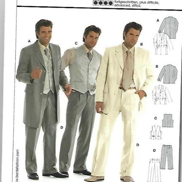 Mens Three Piece Suit Sewing Pattern - Etsy