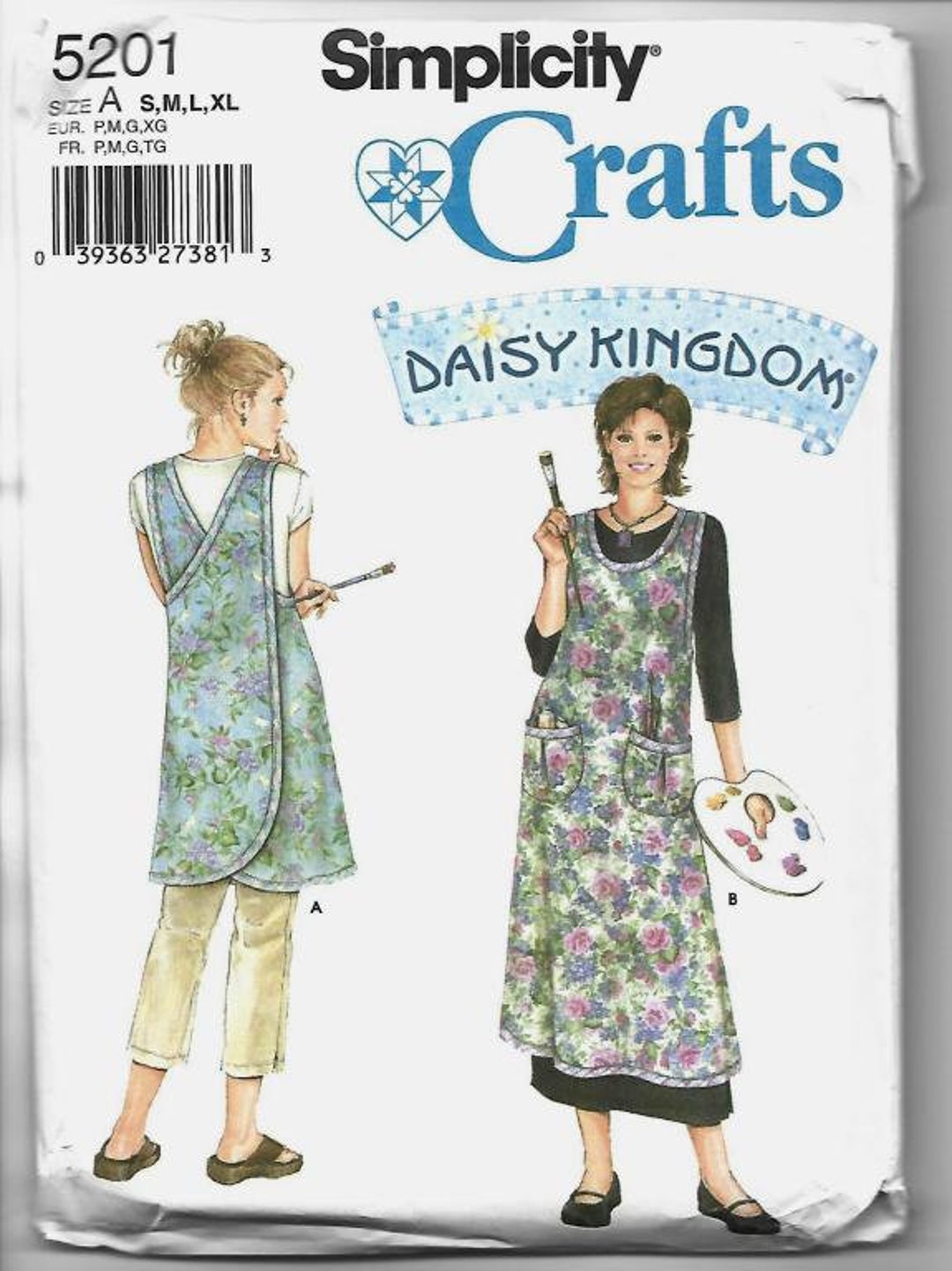 Daisy Kingdom Apron Back Wrap in Two Lengths Simplicity 5201 - Etsy