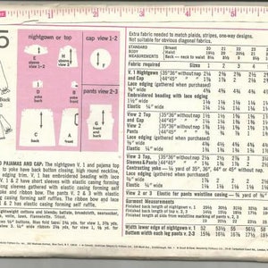 Simplicity 9045 1970s Girls' Nightgown Pajamas and Cap Sleeve ...