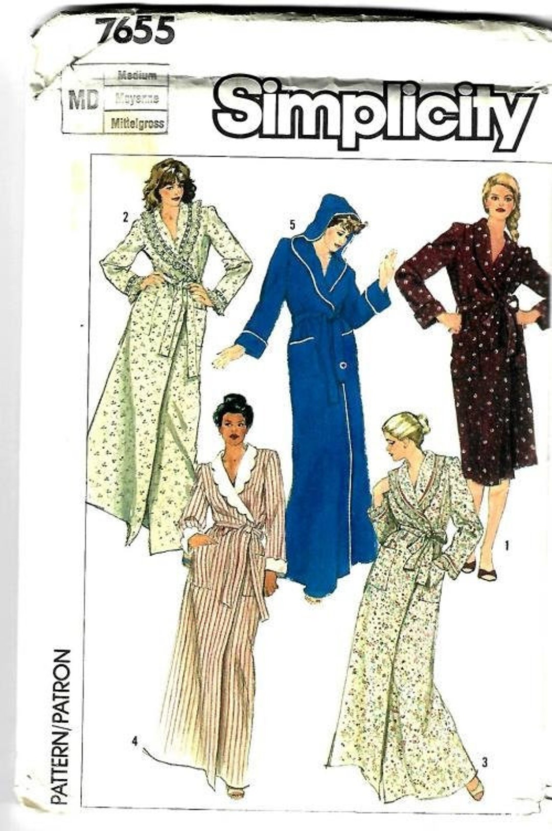 1980s Women's Wrap Robe With Hood or Shawl Collar Choice of Lengths ...