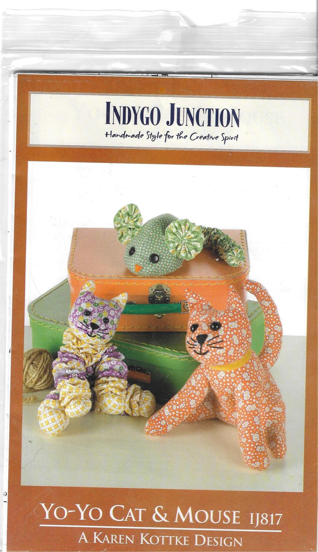 Yo-yo Cat and Mouse and Stuffed Cat Indygo Junctions UNCUT FF Toys to ...