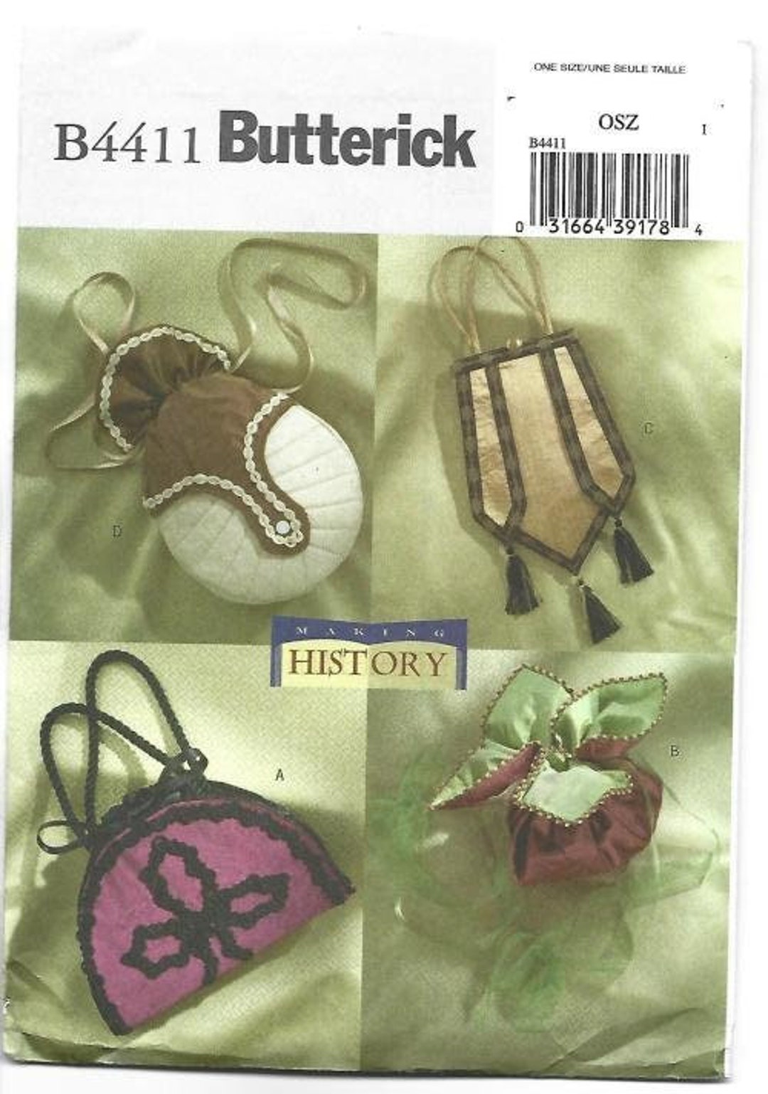 Women's Handbag Sewing Pattern for Bags Ca. 1890 1910 Historical ...