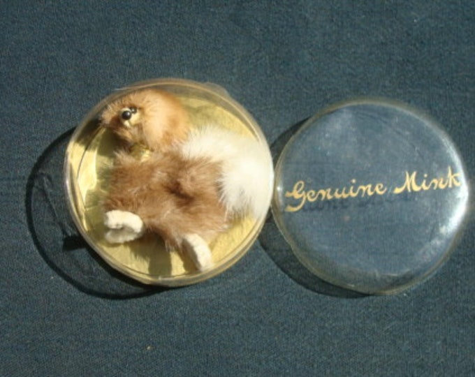 1950s Genuine Mink Poodle Pin or Brooch in Original Box Vintage Misses ...