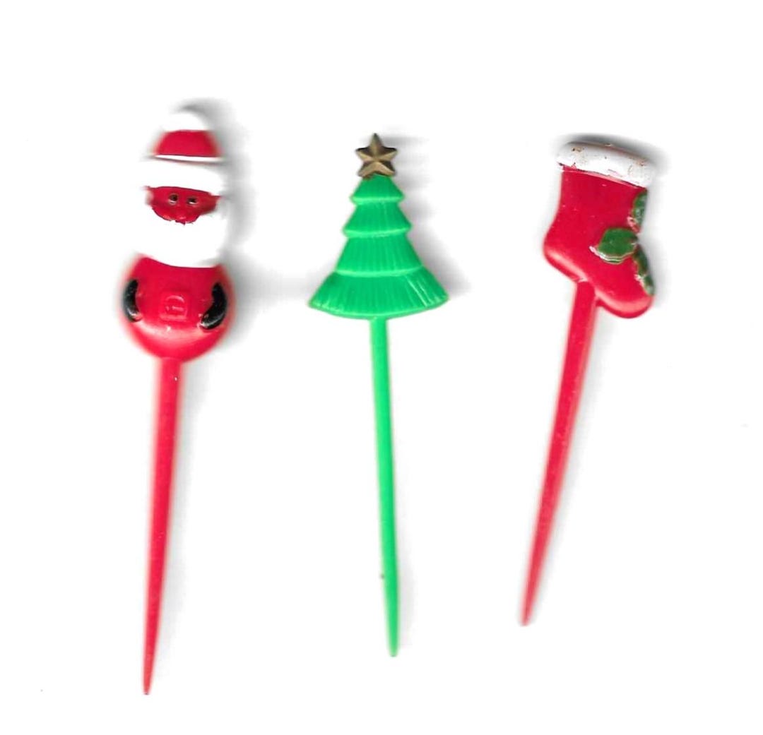 Vintage Christmas Cupcake Topper Lot of 31 Christmas Trees Stockings ...