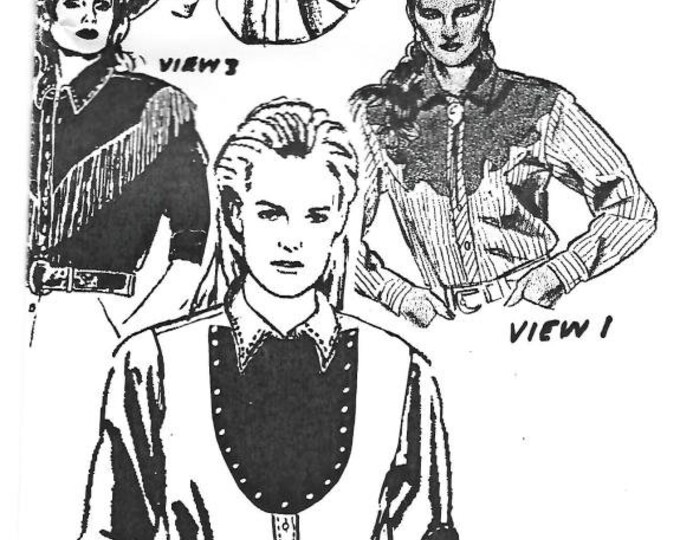 Misses' Western Shirt/blouse Sleeve Bib Yokes Yellowstone Nashville ...