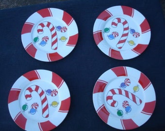 Candy Cane Plates | Etsy
