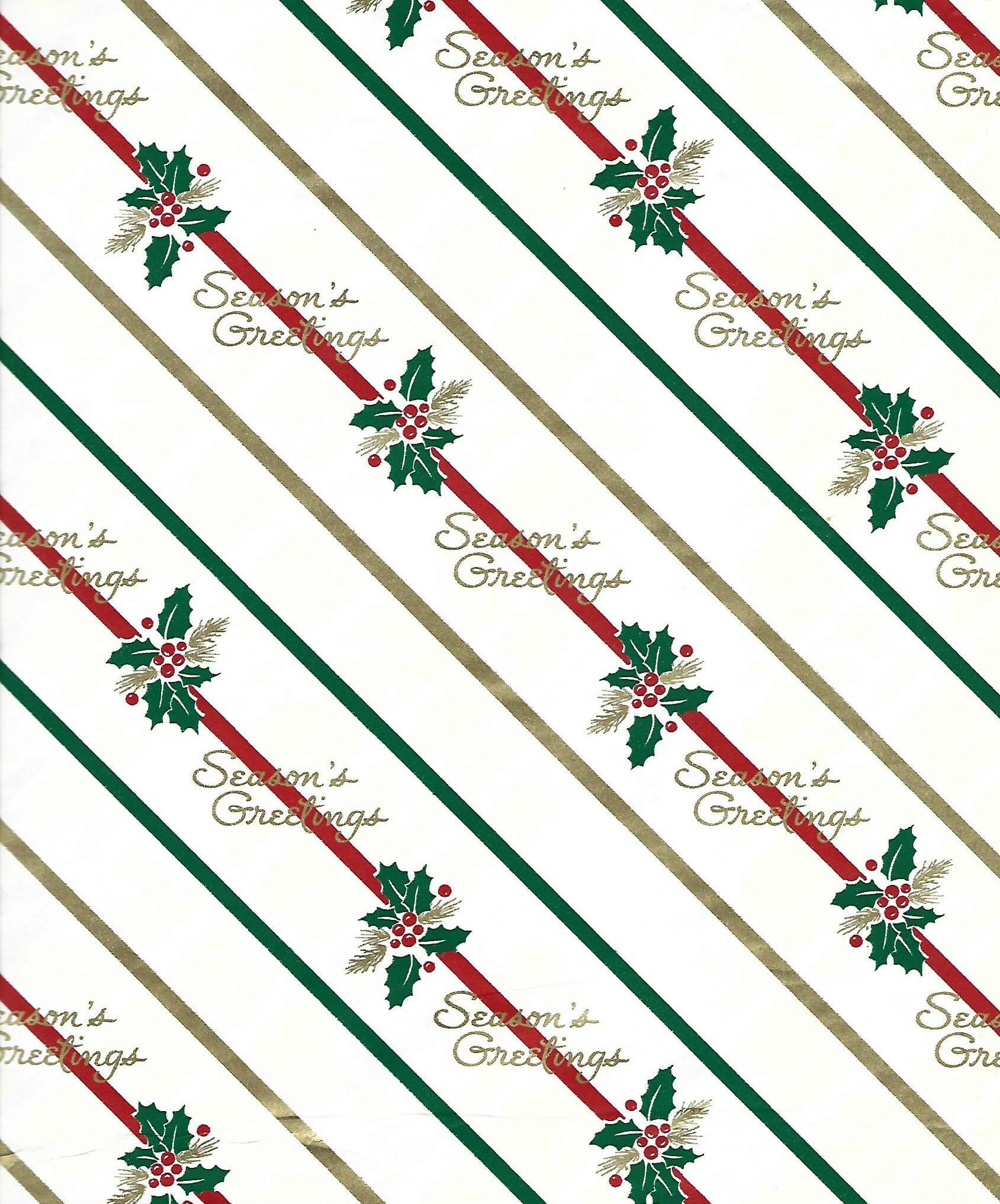 Christmas Wrapping Paper Stripes