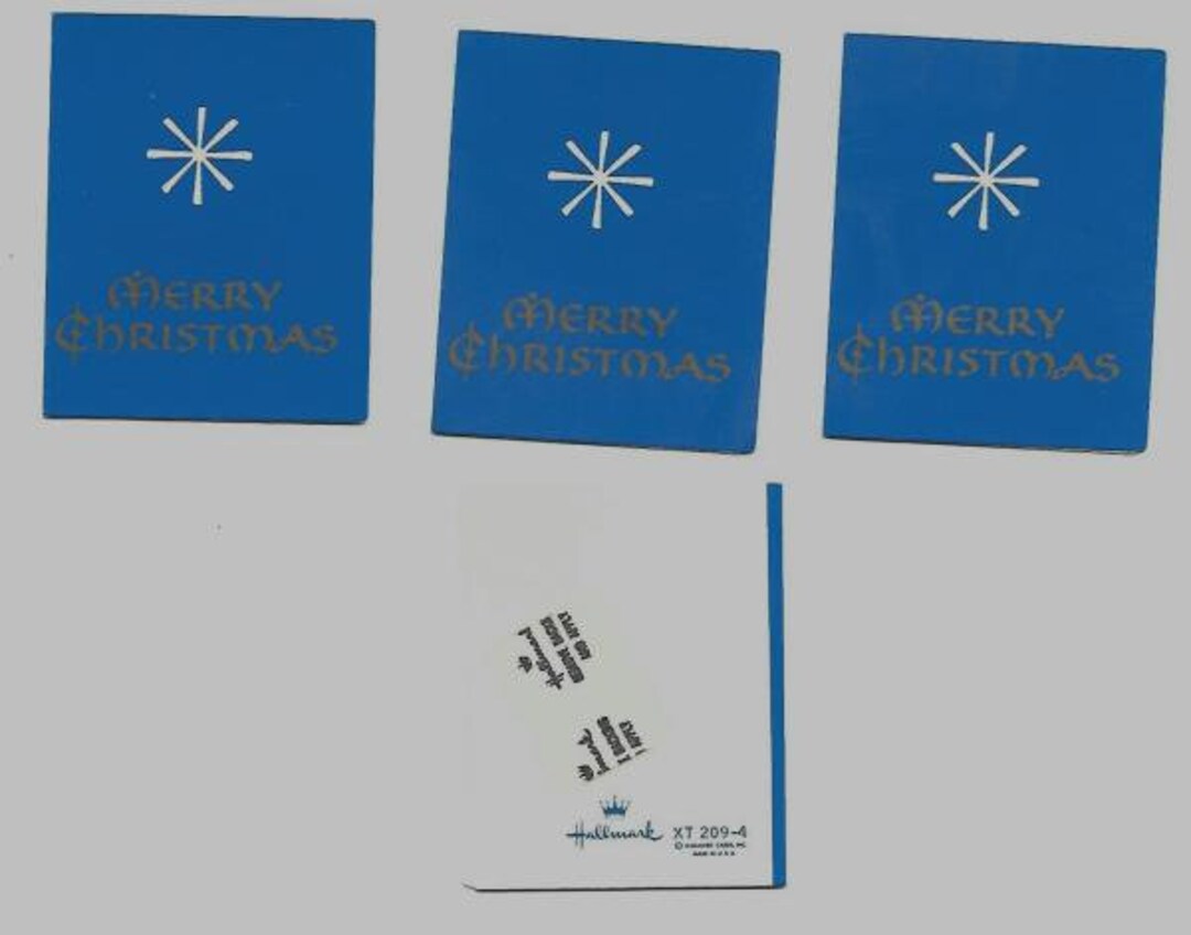 Christmas Gift Tags/cards Hallmark MERRY CHRISTMAS in Gold White Star ...