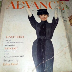 1960s Rare Edith Head Sheath Cocktail Dart Fitted Dress Kimono Sleeves ...