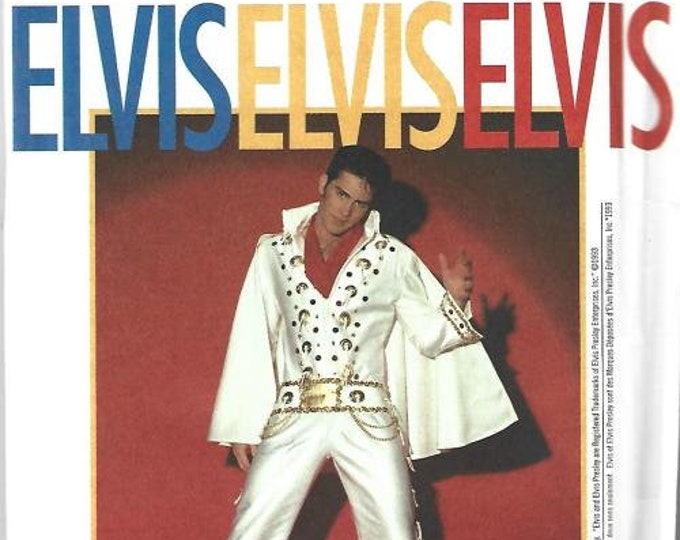 1990s Men's Elvis Costume Jumpsuit Belt and Cape Halloween Elvis Week ...