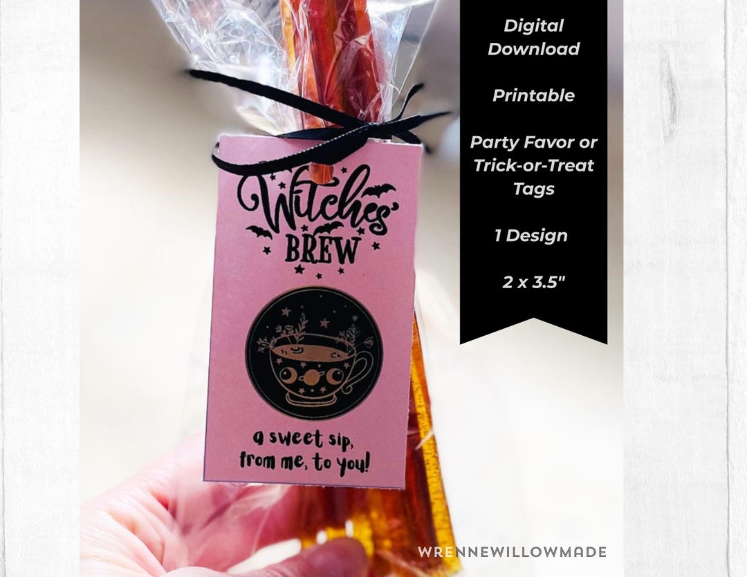 Halloween Treat Tags Printable | Halloween Class Gift | Witch's Brew ...