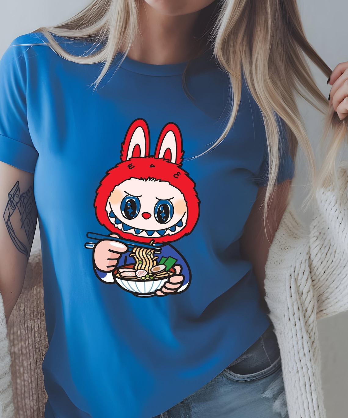 Labubu Eating Ramen PNG , Cute Kawaii Bunny Clipart , Funny Food ...