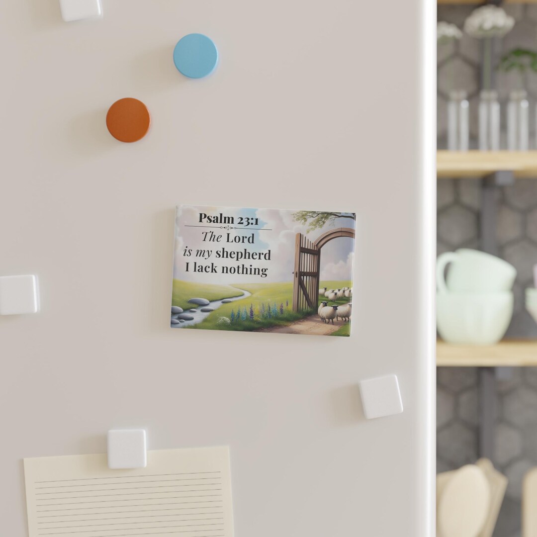 Magnet Psalm 23 Faith Inspired Gift Christian Magnet Spiritual Reminder ...