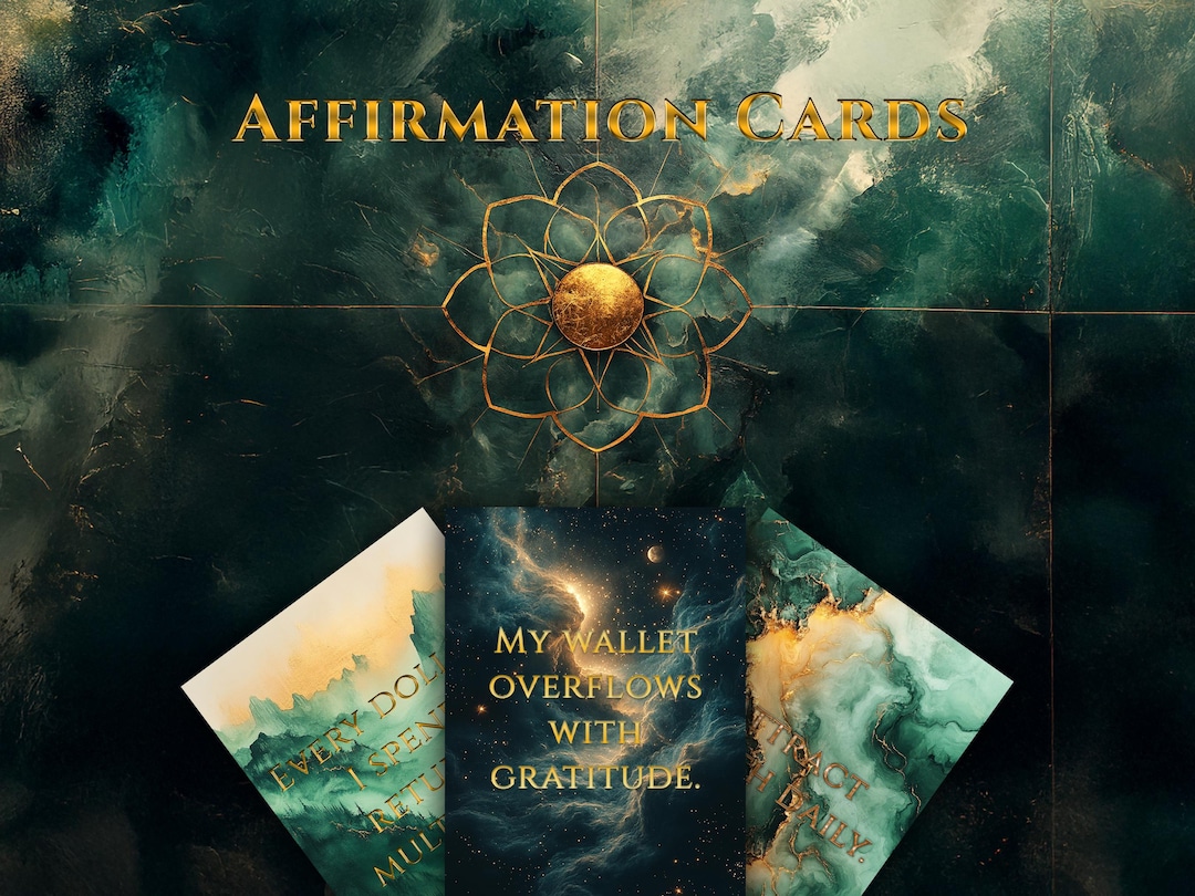 50 Printable Abundance Affirmation Cards | Money Manifestation Deck ...