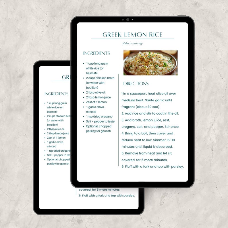 Greek Lemon Potatoes Recipe | Mediterranean Side Dish (digital Download ...