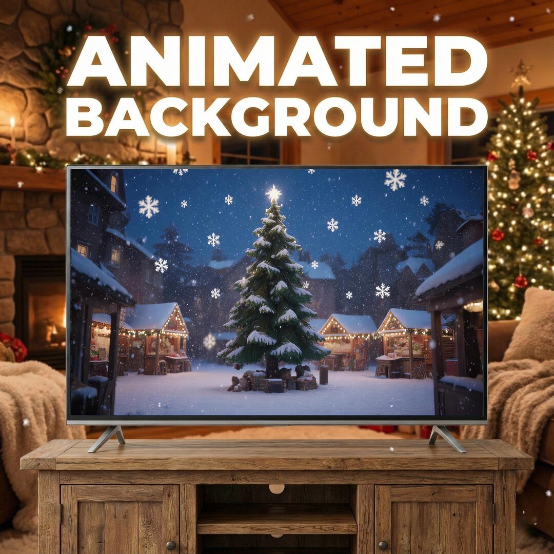 Animated Christmas Background Loop | Holiday Stream Overlay (MP4) - Etsy