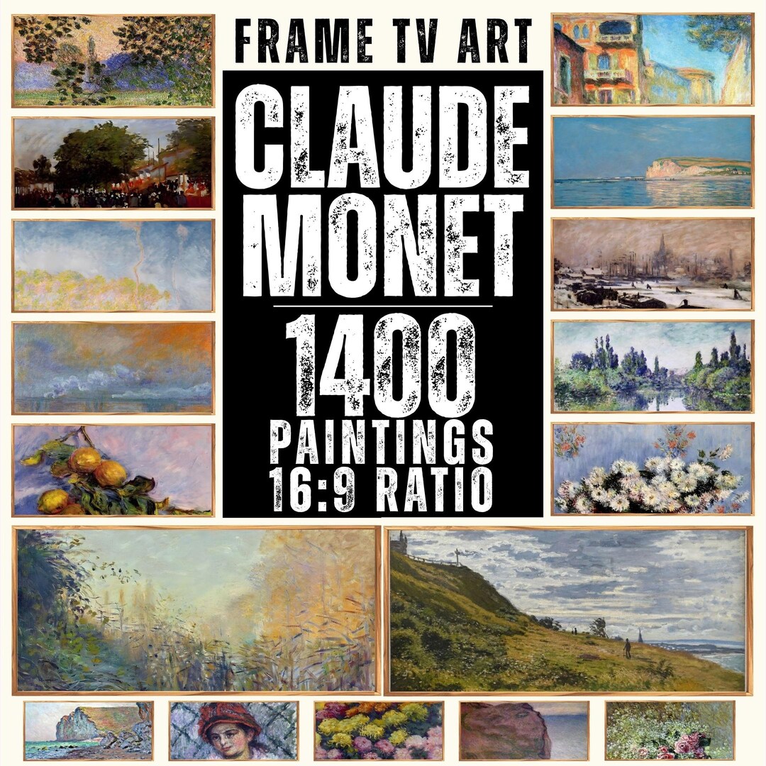 1400 Claude Monet Paintings for Samsung Frame TV (digital Download 4K ...