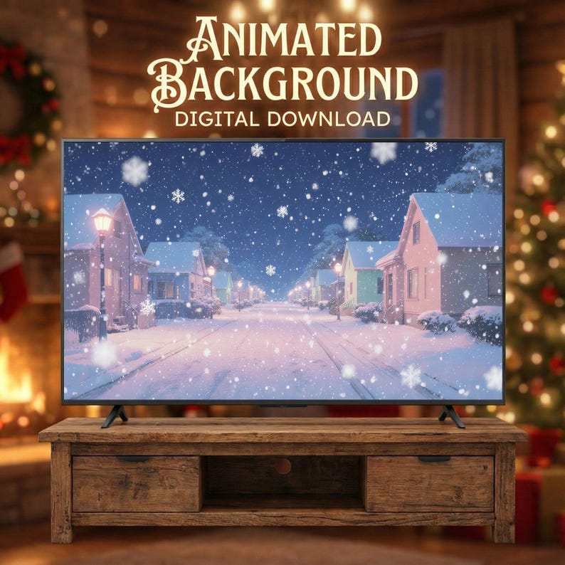 Kawaii Christmas Animated Background | Pastel Pink Winter Loop | Cute ...