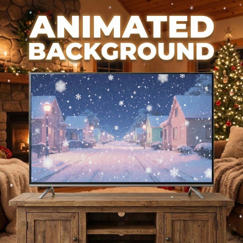 Kawaii Christmas Animated Background | Pastel Pink Winter Loop | Cute ...