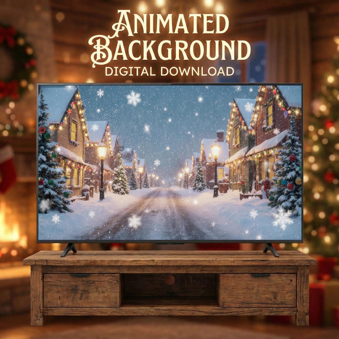 Animated Christmas Background | Pastel Rainbow Winter Loop (digital ...