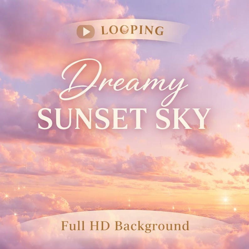 Sunset Pink Clouds Loop Video | Aesthetic Sky Background, Celestial ...