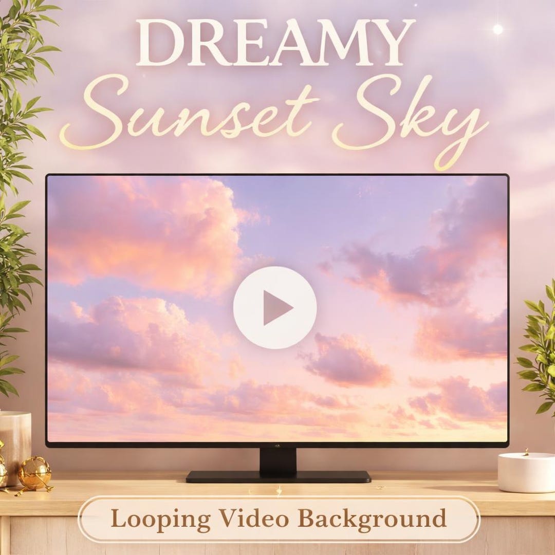 Sunset Pink Clouds Loop Video | Aesthetic Sky Background, Celestial ...