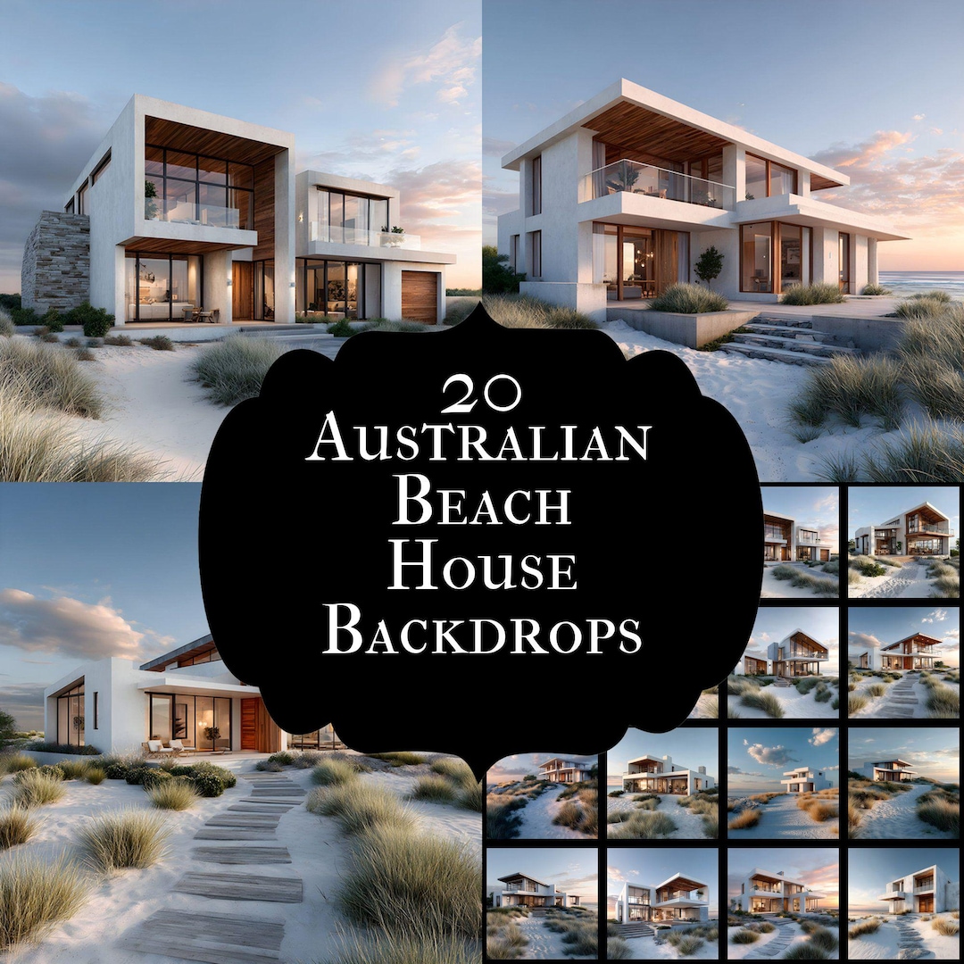 Australian Beach House Digital Backdrop: Coastal Photography Prop (jpgs ...