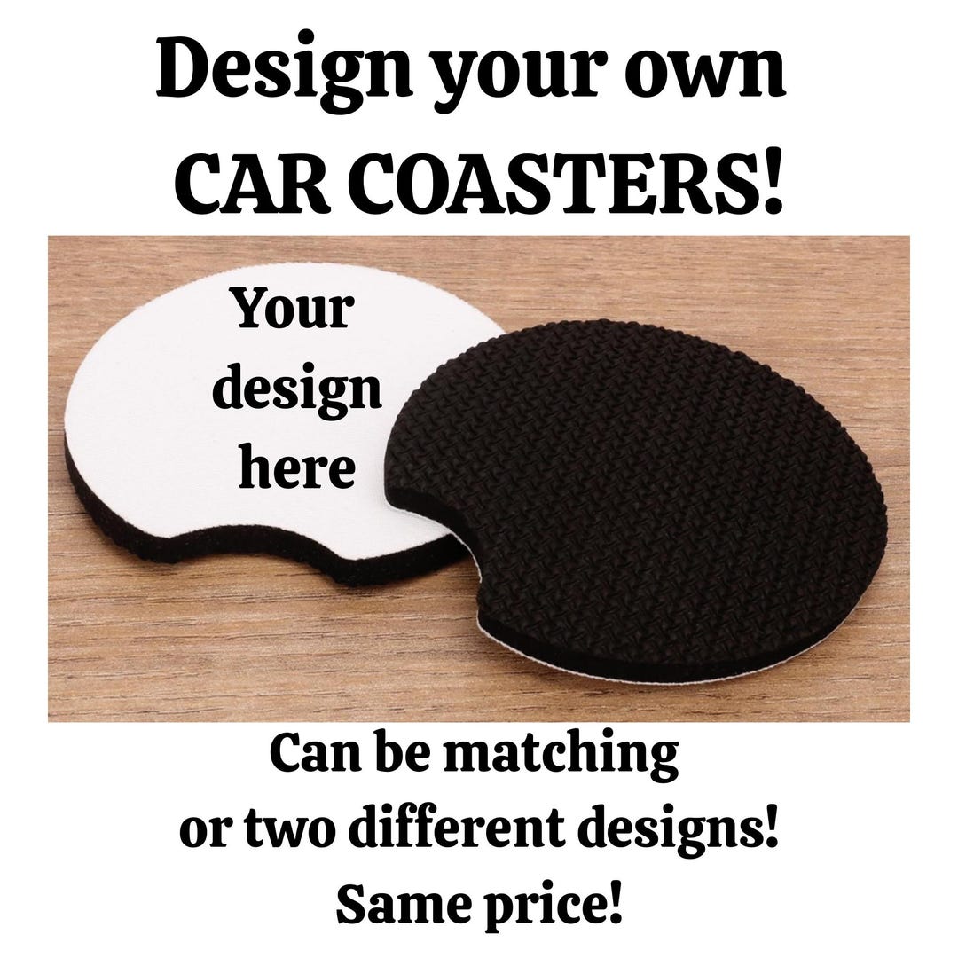 Custom Car Coasters (set of 2) | Design Your Own 2.75” Neoprene Car ...