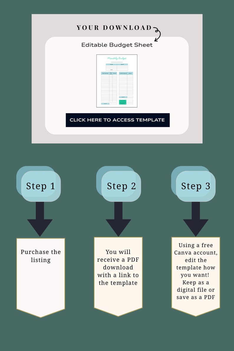 Editable Budget Sheet - Etsy