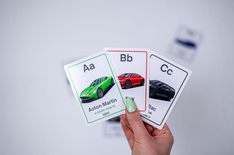 Alphabet Flashcards Luxury Cars - Etsy