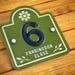 Olive Green House Number Sign: Vintage Floral, Black 3D Lettering - Etsy