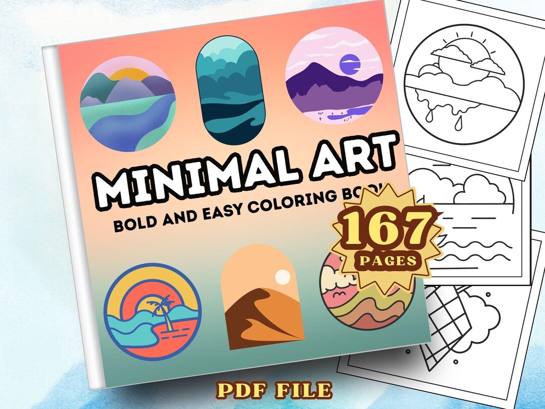 167 Minimal Art Bold and Easy Coloring Pages | Simple Art Coloring ...