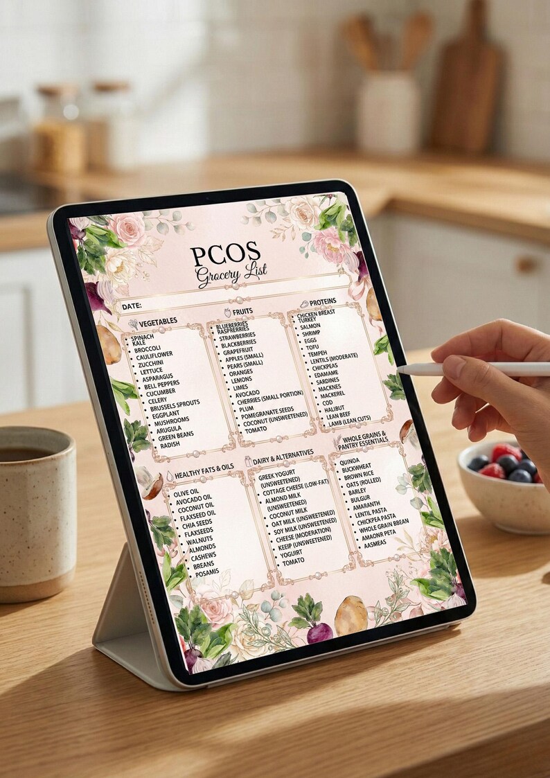 PCOS Food List Printable | Anti-inflammatory Grocery Guide (digital ...