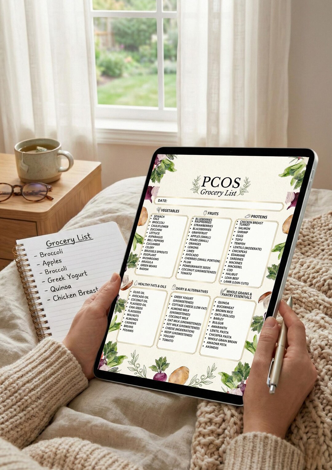 PCOS Diet Grocery List Printable | Anti-inflammatory Foods (digital ...