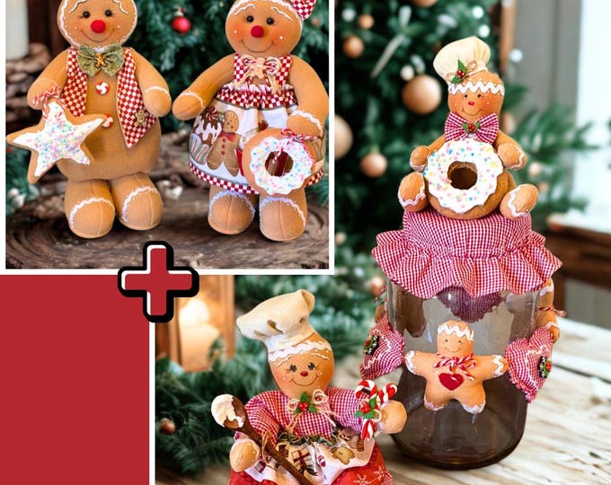 Decorative Handmade Gingerbread Doll / Holiday Dolls / Christmas Decor ...