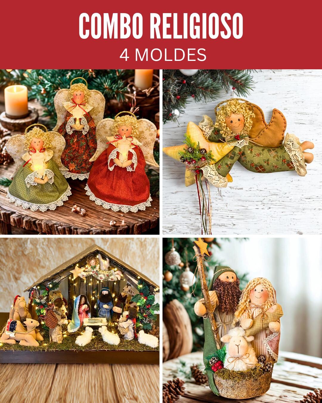 Religious Christmas Combo – 4 Digital Sewing Patterns | Nativity Scene ...