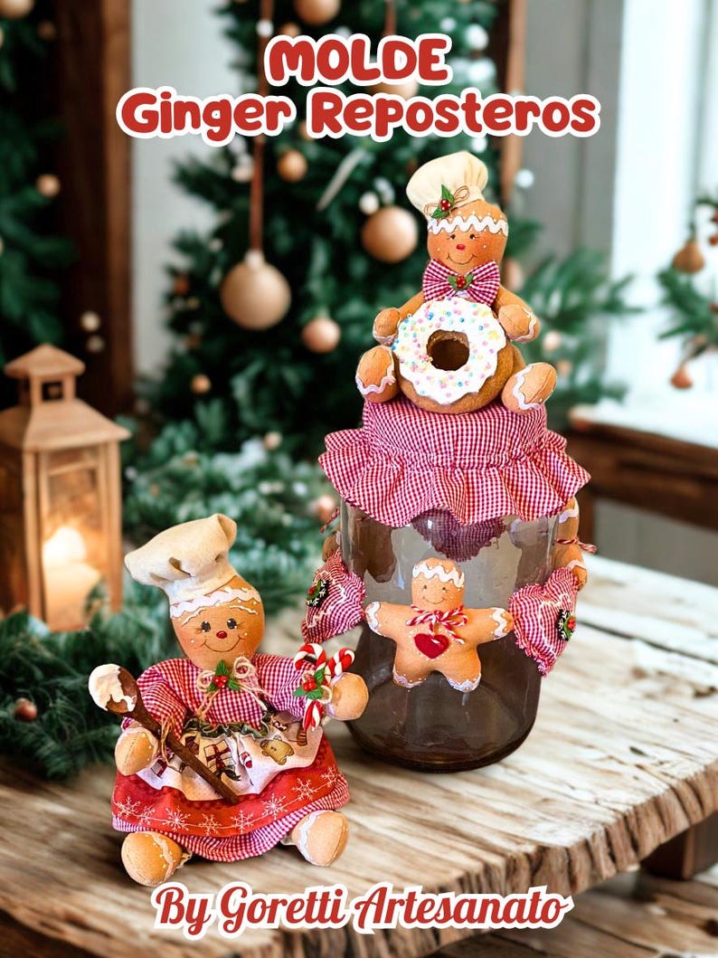 Ginger Combo – 2 Digital Sewing Patterns for Gingerbread Dolls ...