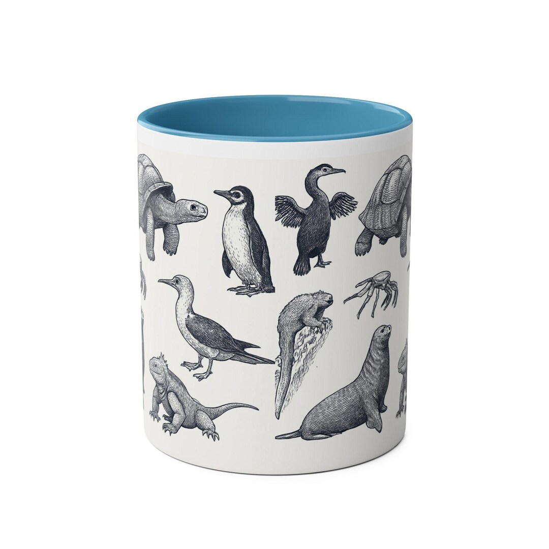 Galapagos Island Two-tone Coffee Mug, Unique Mug, Island Souvenir ...