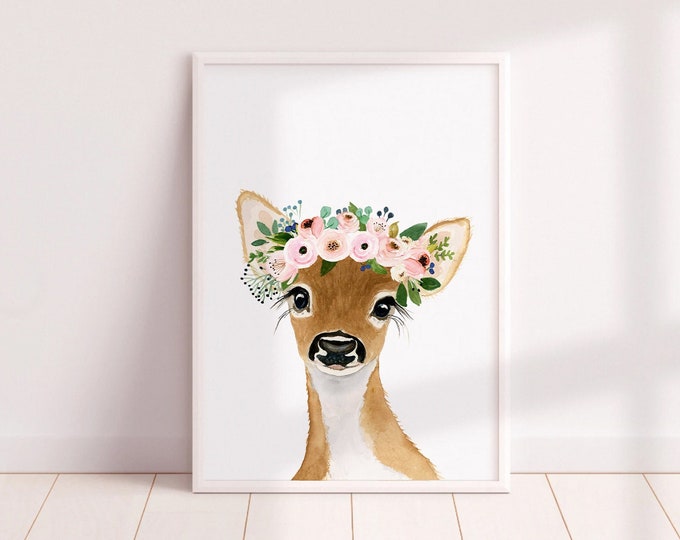 Watercolor Baby Giraffe Number 2 Safari Nursery Animal - Etsy