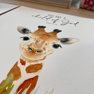 Bible Verse Safari Nursery Prints Set of 3 Prints Safari Nursery Decor ...