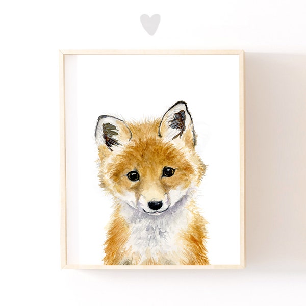 Baby Fox Painting - Etsy