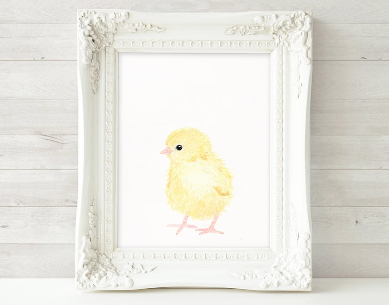 Farm Nursery Decor Nursery Prints Baby Farm Animals Baby Chick Painting ...