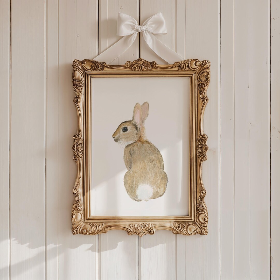 Rabbit Watercolor Art Print, Rabbit Painting, Rabbit Hunting Painting ...