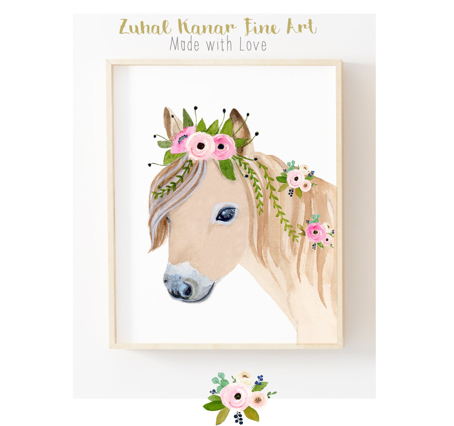 Pony Art Prints Decor Horse Pony Paintings Equestrian Decor - Etsy